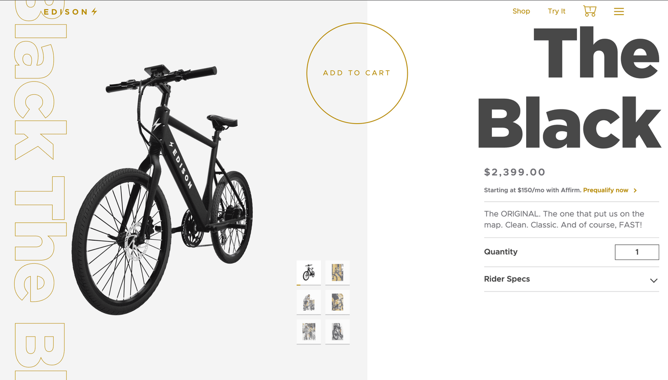 Mason Wong, Edison Bicycles